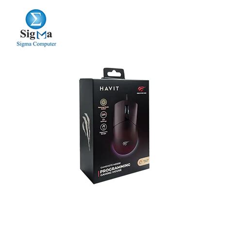 Havit Ms1038RGB Backlit Programmable Gaming Mouse 8000DPI 349 EGP