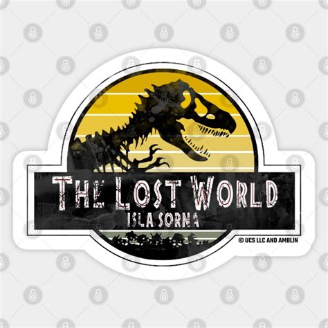 Isla Sorna The Lost World Park Sunset Logo Jurassic Park Sticker