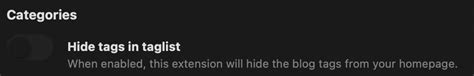 Automatically Hides Tags From Homepage Issue 139 V17development