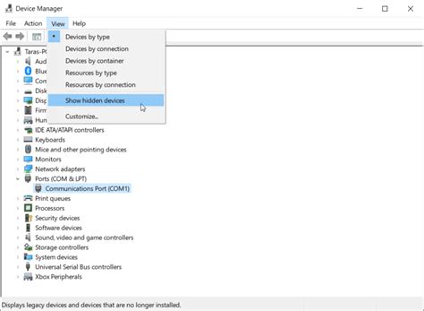 How To Delete Or Clear COM Ports In Use Device Manager Hidden