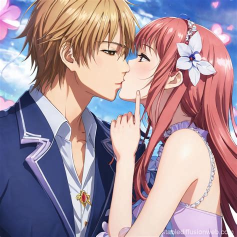 Mia Taylor And Kanata Konoe Kiss Stable Diffusion Online