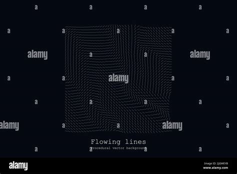 Abstract Line Matrix Pattern Noise Flow Dynamic Stock Vector Image
