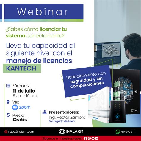 Webinar Licenciamiento De Kantech Inalarm Guatemala