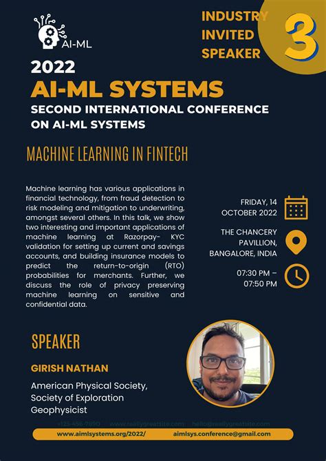 Ai Industry Invited Speaker 3 Ai Ml Systems 2022 The 2nd