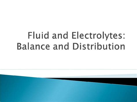 Ppt Fluid And Electrolytes Lecture Notes Dokumen Tips