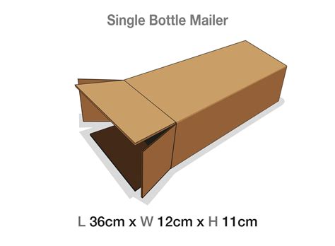 Single Bottle T Box Protective Corrugated Mailing Cartons Foldabox