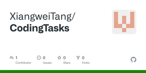GitHub XiangweiTang CodingTasks
