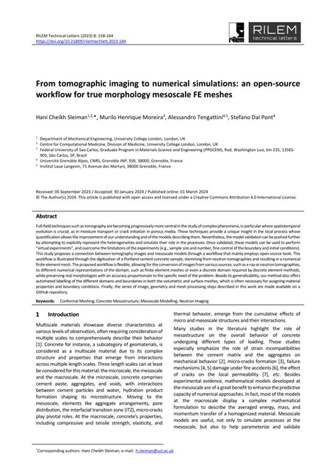 Pdf From Tomographic Imaging To Numerical Simulations An Open Source