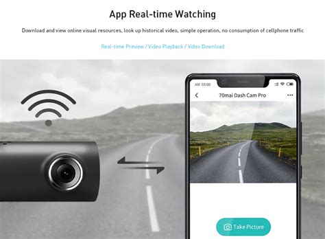 70mai 1S 1080P Dash Cam Smart WiFi Car DVR: Sony IMX307 for $39.99