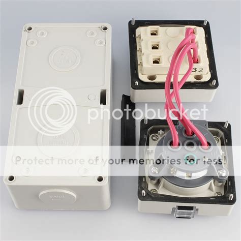 5 Pin 32 Combination Switched Socket Outlet Weatherproof Phase 32A Switch EBay