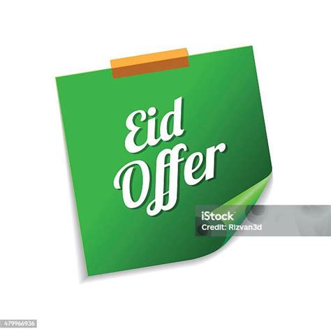 Eid 행사 초록색입니다 포스트잇 벡터 아이콘크기 디자인식 0명에 대한 스톡 벡터 아트 및 기타 이미지 0명 2015년