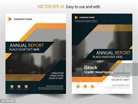 Laporan Tahunan Yellow Black Vector Desain Templat Leaflet Brochure