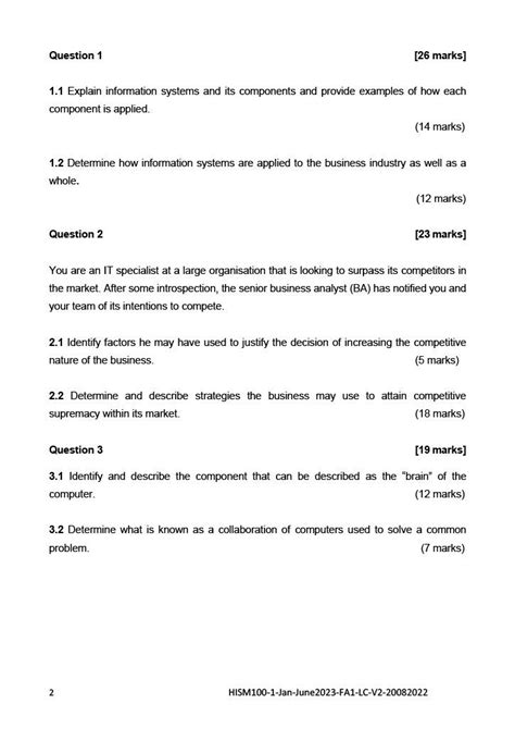 Solved Question 1 26 Marks 11 Explain Information Systems