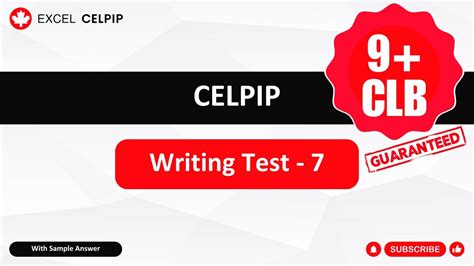 CELPIP Writing Practice Test With Answers CELPIP Writing Mock Test