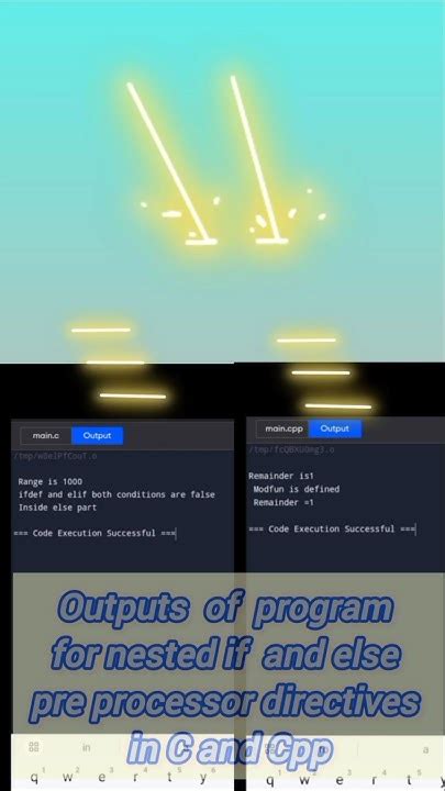 Outputs Of Program For Nested If Else Pre Processor Directives In C And