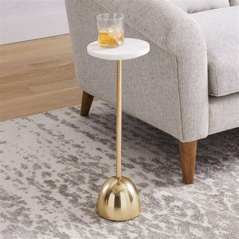 Marble Brass Drink Table Round West Elm Australia