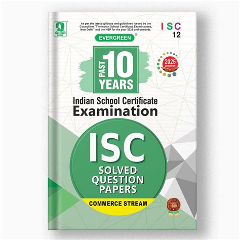 Buy Class 12 Isc 10 Years Solved Question Papers For Commerce Online