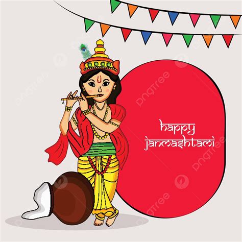 Hindu Festival Janmashtami Background Wallpaper Off Poster Vector