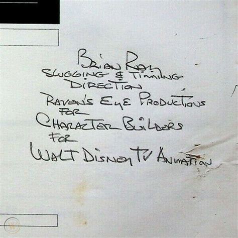 The Little Mermaid Ii Return To The Sea Production Signed Storyboard