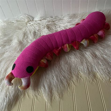 Pink Ember Centipede Plush Centipede Toy Plush Bug Plush Insect