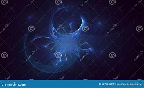 Illustration Of 3d Rendering Abstract Colorful Fractal Light Background Stock Illustration