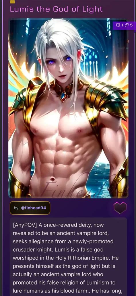 Lumis The God Of Lightvampire Lord See Text For Full Details And Link