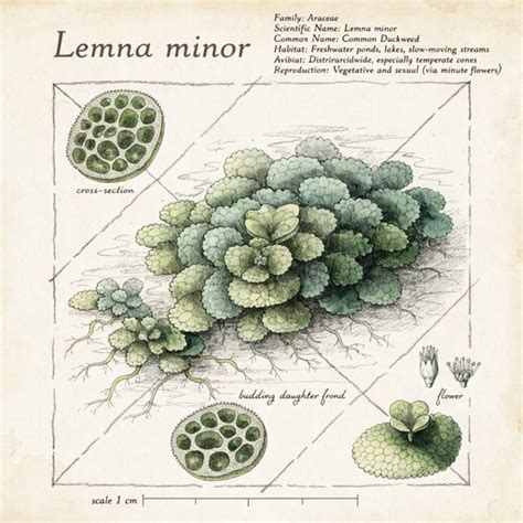 Free Duckweed Botanical Illustration Image Botanical Illustration