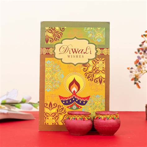 Send Temperature Bottle With Matka Diyas Diwali Corporate T Hamper