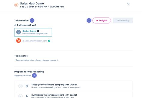 Use Meeting Assistant In The Sales Workspace