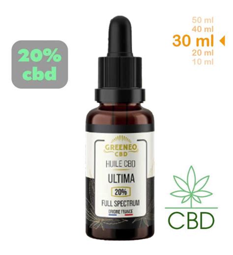 Huile Chanvre CBD Full Spectrum Greeneo Ultima 30ml Folium Boutique