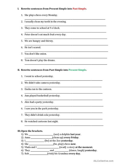 Grmmar Review Past Simple 2 Page Deutsch DAF Arbeitsblätter pdf doc