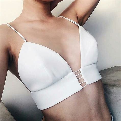 White Crop Tank White Crop Top Bra Fashion Cute Outfits
