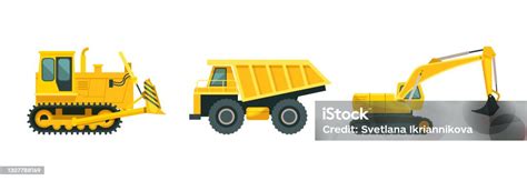 현대 무거운 광산 장비 굴삭기 트랙터 덤프 트럭 산업용 자동차 기계 석탄 채굴 및 전문 토목 공사 광업 기술 및 운송 차량 벡터 덤프 트럭에 대한 스톡 벡터 아트 및 기타