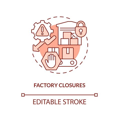 Factory Closures Terracotta Concept Icon Vulnerability In Supply Chain