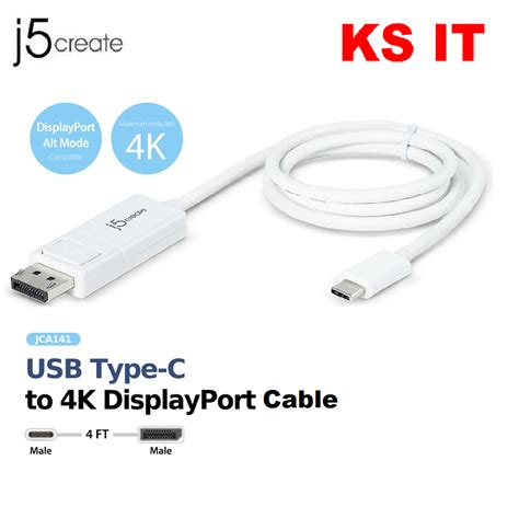J Create Jca Type C To K Display Port Usb Cable