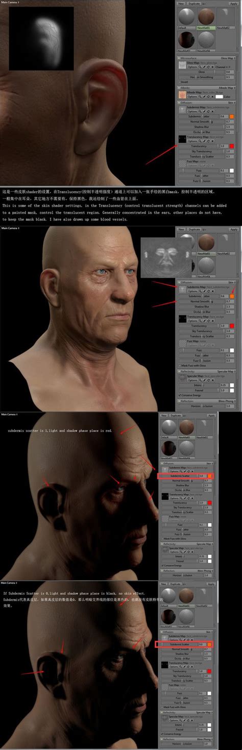Skin Shader Realtime Render Tips Zbrush Tutorial 3d Tutorial 3d Face Human Face Sculpting
