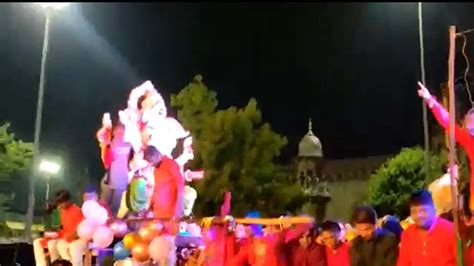 Hydrabad Dance On The Song Bhar Do Jholi Meri Mohammad In Ganesh Idol