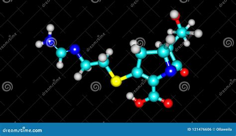 Imipenem Molecular Structure Isolated On White Royalty Free