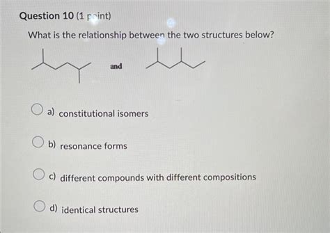 Solved What Is The Relationship Between The Two Structures Chegg