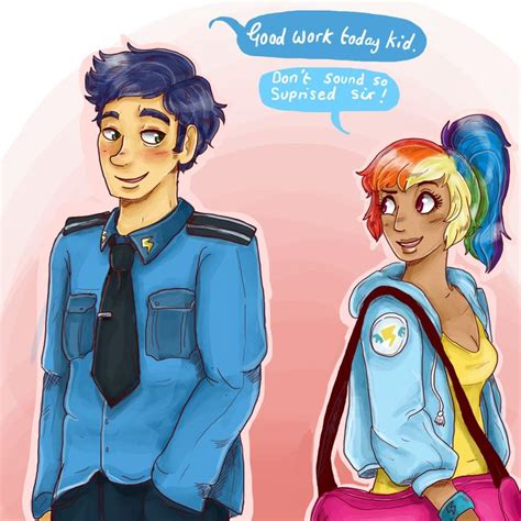 840187 Safe Artistsuperlucky13 Rainbow Dash Soarin Human G4