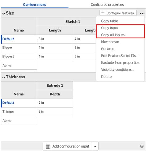 assembly configurations