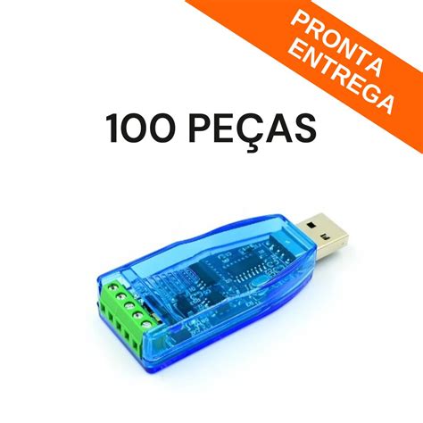Kit 100 Peças Módulo Conversor RS485 Para TTL Módulos Achei Componentes Eletrônicos Loja