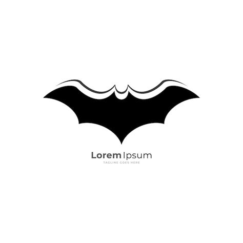 Plantilla De Vector De Icono De Logotipo De Batman De Alas Voladoras