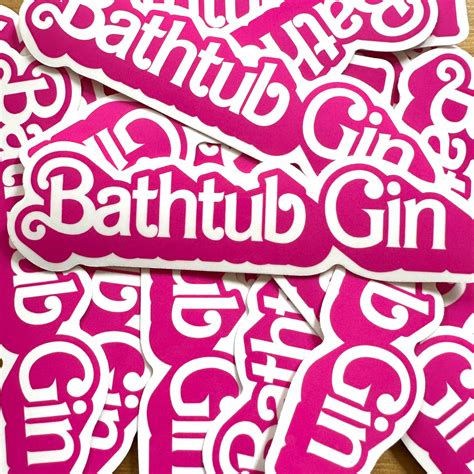 Bathtub Gin Barbie Sticker Phunkyourface