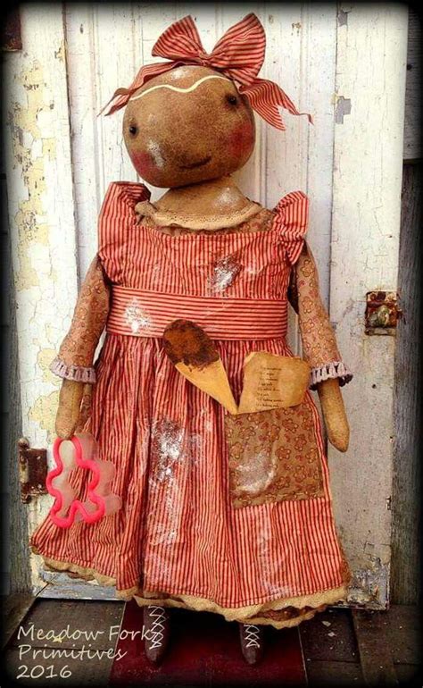 Pin By Deborah Lindley On Primitive Dolls Gingerbread Christmas Decor
