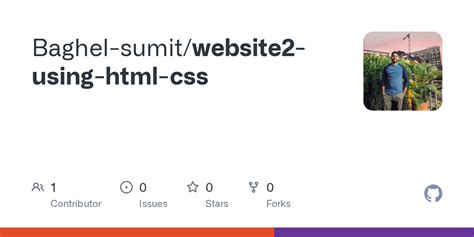 Github Baghel Sumitwebsite2 Using Html Css