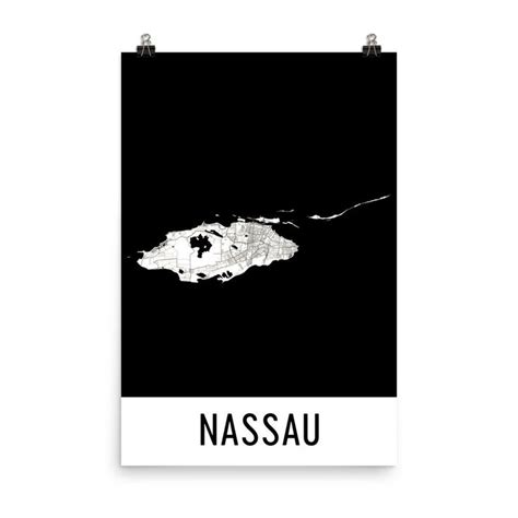 Nassau Map Nassau Art Nassau Print Nassau Poster Nassau Etsy Nassau