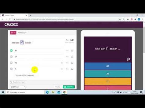 TUTORIAL MEMBUAT SOAL ULANGAN DI QUIZIZZ YouTube