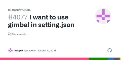 I Want To Use Gimbal In Settingjson · Issue 4077 · Microsoftairsim