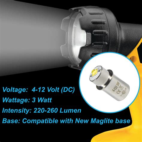 HQRP LED Upgrade Bulb For Maglite 3D 4D 5D 6D 3C 4C 5C 6C 3 4 5 6 D C